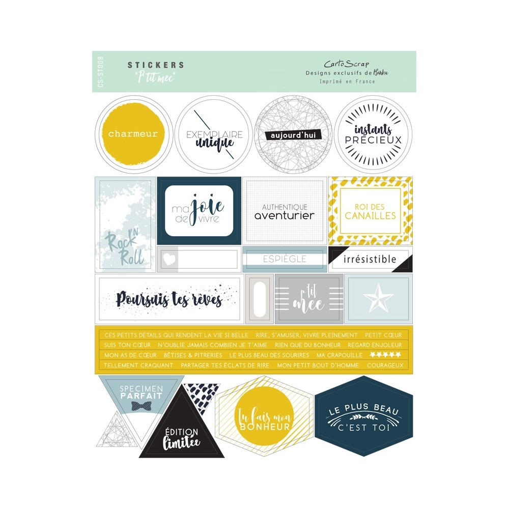 Stickers Cartoscrap - P'tit Mec - Cartoscrap