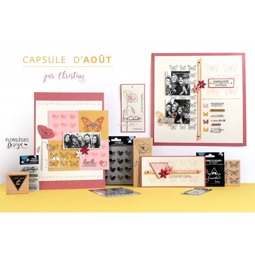 Tampon bois Florilèges - Tu es adorable - Cartoscrap